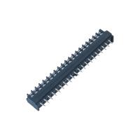 China PBT Gold Flash Barrier Terminal Block 2*6P H=28.0 W=17.5 Without Lock 7.62*7.8mm for sale