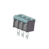 China D Type 7.62 Terminal Block Connector 1*3P Without  Fix Hole&W/T CAP H=14.7 PA66 black for sale