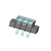 China D Type 7.62 Terminal Block Connector 1*3P Without  Fix Hole&W/T CAP H=14.7 PA66 black for sale