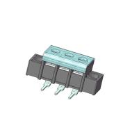 China 1*3P 7.62 Barrier Terminal Block Connector C Type With DIP=6.3 PA66 BlacK SN Plated for sale