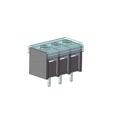 China WCON B Type 1*3P 7.62 Terminal Block Connector Without  Fix Hole&With CAP H=14.7 SN Plated for sale