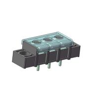 China B Type 1*3P 7.62 Barrier Type Terminal Block With Fix Hole & With CAP H=14.7 ROHS for sale