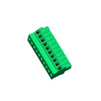 China With Ear 12P 5.08 Pluggable Terminal Block Connector PA66 Green Matte Tin 35PCS/Tary ROHS for sale