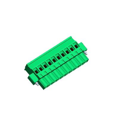 China With Ear 12P 5.08 Pluggable Terminal Block Connector PA66 Green Matte Tin 35PCS/Tary ROHS for sale