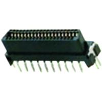 China Male Right Angle 1.27mm Scsi Drive  D Type 40P Pcb IO Connector for sale