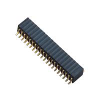 China Phosphor Bronze 1.27mm 2x20 Female Header Dual Side Insert 90°DIP H=3.45 ROHS for sale