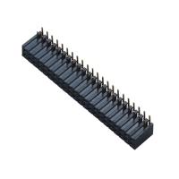China Phosphor Bronze 1.27mm 2x20 Female Header Dual Side Insert 90°DIP H=3.45 ROHS for sale