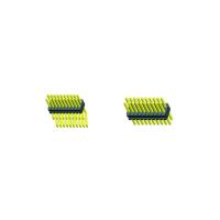 China SMT LCP 0.80*1.20 Pin Header Black Dual row  With CAP H=1.4 Reel packing Gold flash ROHS for sale