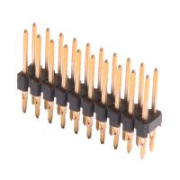 China WCON Press Fit Pin Header Connector Single Row 2.54 Pitch PBT Black ROHS for sale
