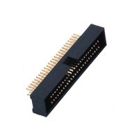 China Four Row  H=10.5 1.27*2.54 Mm Pitch Box Header Connector  straight PA9T black ROHS for sale