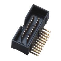 China Four Row  H=10.5 1.27*2.54 Mm Pitch Box Header Connector  straight PA9T black ROHS for sale