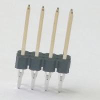 China WCON Press Fit Pin Header Connector Single Row 2.54 Pitch PBT Black ROHS for sale