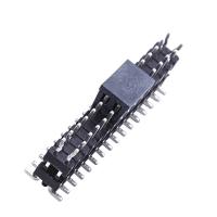 China Double Plastic Rual Row Pin Header Connector SMT PA9T Black ROHS for sale
