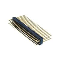 China Dual Row Pin Header Connector 1.27*2.54mm Brass H 2.5 6 Au Or Sn over Ni for sale