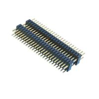China Dual Row Pin Header Connector 1.27*2.54mm Brass H 2.5 6 Au Or Sn over Ni for sale