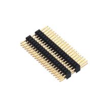 China 1.27 Mm Pin Header Right Angle high temperature plastic DIP H=1.5  PA9T black UL94V-0 for sale