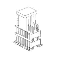 China 1.27mm Pin Header Connector H=1.0mm SMT Doul Row Double Plastic for sale