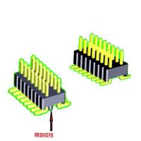 China Pin Header Connector 1.27* 2.54 mm Pitch Brass pcb Pedestal plug for sale