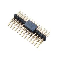 China WCON Connector 1.27 Mm Pitch Pin Header 90° SMT PA9T BK H=2.5 Horizontal posts for sale
