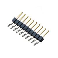 China WCON Connector 1.27 Mm Pitch Pin Header 90° SMT PA9T BK H=2.5 Horizontal posts for sale