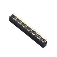 China Dual Row Header Connector Female Pin Headers AU Over Ni Contact Plating for sale