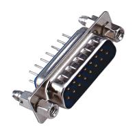 China WCON 180°DIP D- SUB Dual Row 9 Pin Male Connector PBT Type Brass 3.0AMP Current Rating ROHS for sale