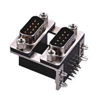 China WCON D Type Connector / D Shaped Connector Female Dual Row 25 Pin PBT black ROHS for sale