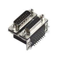China WCON D Shell Connector Right Angle 9 Pin D Type Male Connector Dual Row for sale
