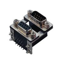 China WCON D Shell Connector Right Angle 9 Pin D Type Male Connector Dual Row for sale