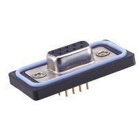 China WCON 15P D SUB Connector Female Dual Rows Solder Type PBT Material Black for sale