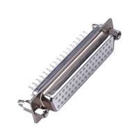 China WCON 180° DIP Type D Sub Connector With Front Nut With Back Fork , DB25 Male for sale