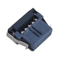China WCON 1.27mm IDC socket  Connector 16 Pin PBT black  30%GF UL94V-0  ROHS for sale