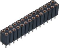 China WCON 2.54 mm Machined Female Header PCB Round Header Light Bar Connector H=7.0 for sale