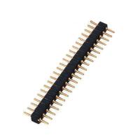 China WCON 2.00mm 90° DIP Round Pin Header Single Row Black Color 1*32P H=2.8mm L=11.8mm for sale
