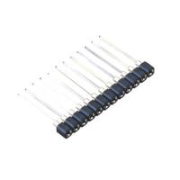 China WCON 2.54 mm Pitch Round Pin Header Double Row H=3.0 Black Color  ROHS for sale