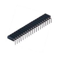 China 2.54 Mm Machined Female Round Pin Header Connector 180°DIP PPS 30％GF for sale