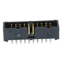 China 2.54 Pitch Box Header Connector or PA9T Black  Electroplated semi Gold Tin for sale