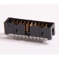 China Press Fit Type Box Header Connector 2.54mm Pitch Straight PBT Black ROHS UL94V-0 for sale