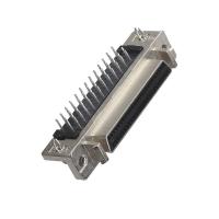 China 1.27mm Pitch 68 pin scsi connector D-type male shell mating Au or Sn over Ni for sale