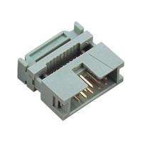 China Locating Hole PBT Brass 2.54 Box Header Gold Tin Plating IDC Type Male Header Connector for sale