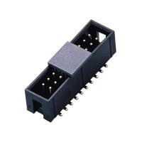 China 1.27 Pitch 2*22P 180° DIP Box Header Connector LCP Brass Gold Flash H=8.6~11.8 male pin headers for sale