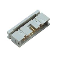China 2.54 Box Header PBT Brass Semi Gold Tin Plating IDC Type Board To Wire Connectors Pierced ox horn for sale