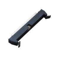 China 1.27*2.54mm latch header connector 60 pins brass PA9T mating with 5242 for sale