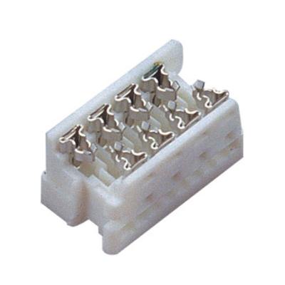 China WCON IDC Type Circuit Board Wire Connectors 1.27mm  24p Pbt White Sn Plated for sale