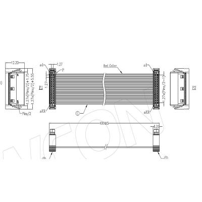 China WCON SDC Idc Type Board To Board Connector 1.27 Pith Plate To Line Lcp Black for sale