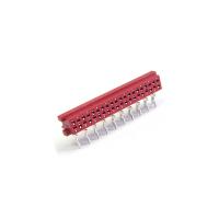 China WCON Dip Female 8 Pin Right Angle Connector 1.27mm Pa46 Red Matte Sn Plated for sale