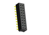 China WCON 1.00mm  board to board connection  Female Header Connector  SMT PA9T Black With Post for sale