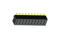 China WCON 1.00mm  board to board connection  Female Header Connector  SMT PA9T Black With Post for sale