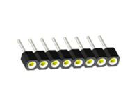 China Single Row  2.54 mm Straight Round Pin Header  H=3.0 Black ROHS for sale