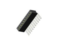 China 1.27mm 1*15P Right Angle DIP WCON Connector Female Round Pin Header for sale